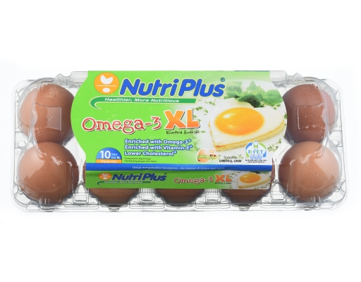 Nutriplus Eggs Omega-3 XL, 10 pcs - Enriched & Extra Large