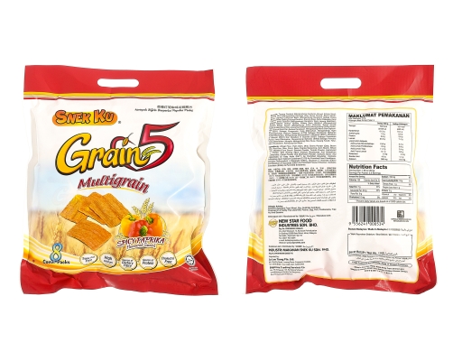 Snek Ku Grain 5 Multigrain Cracker Spicy Paprika | myaeon2go