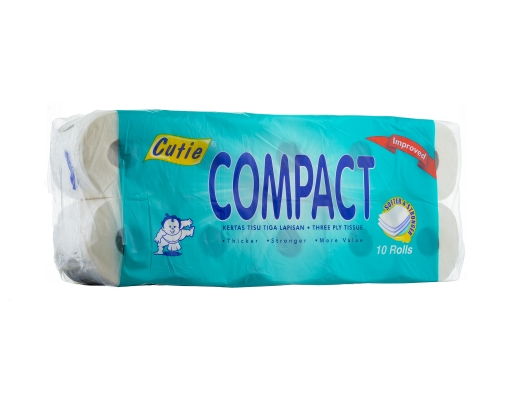 Cutie Compact Toilet Roll 3Ply Green | myaeon2go