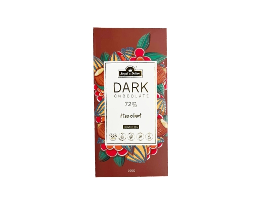 Royal De Dolton Sugar Free 72% Darkmilk Chocolate With Hazelnut | myaeon2go