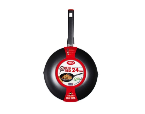 ASD Gusto Red Deep Wok Pan (HP8224D-RD) | myaeon2go