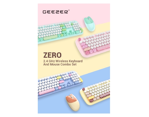 Geezer 2.4Ghz Wireless Keyboard & Mouse Combo Set Green (MF-KBD-ZERO ...