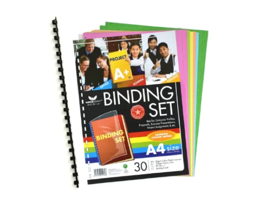 Unicorn A4 Size Assorted Color Paper Binding Set | myaeon2go