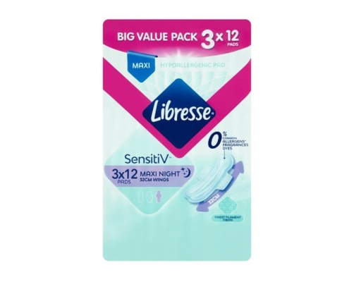 Libresse SensitiV Maxi Night Wing 32cm | myaeon2go
