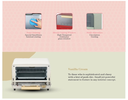 La Gourmet Electric Oven Retro Vanilla Cream | myaeon2go