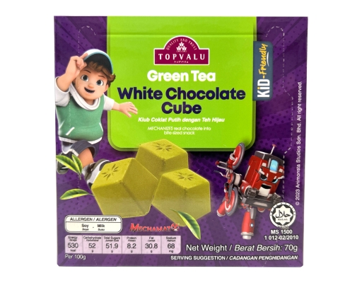 TOPVALU Green Tea White Chocolate Cube | myaeon2go