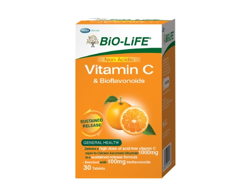 Biolife Non-Acidic Vitamin C & Bioflavonoids Tablets (1000mg) | myaeon2go