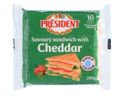 President Cheddar Sliced Cheese 10's Cheddar Sliced Cheese 10's | myaeon2go