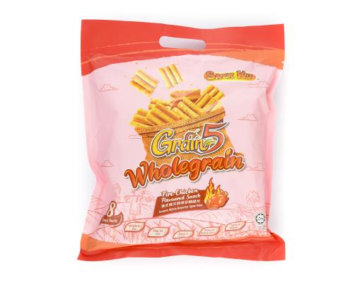 Snek Ku Grain 5 Wholegrain Fire Chicken Flavour Family Pack Grain 5 ...