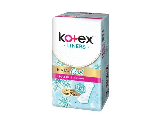 Kotex Liners Herbal Cool Regular Unscent Liners Herbal Cool Regular ...